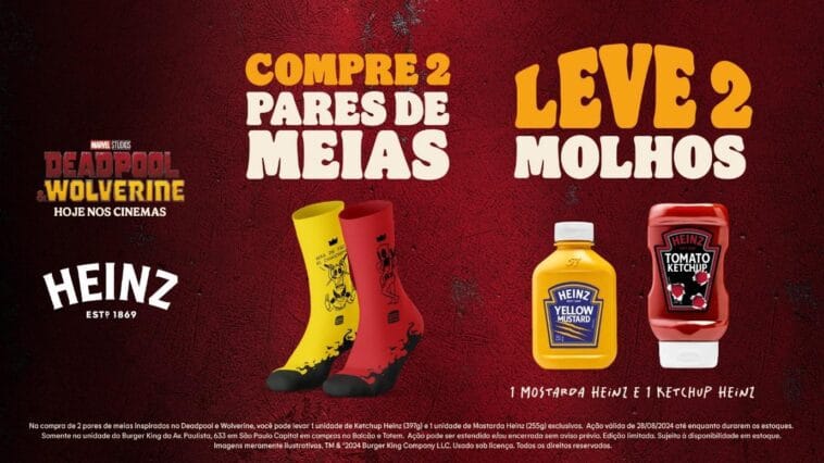 Burger King® e Heinz® se unem em ação inédita inspirada em Deadpool ...
